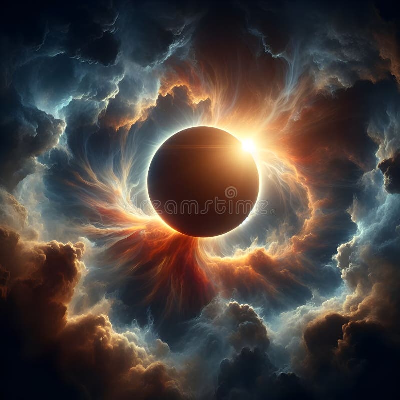 High Resolution Image of Solar Eclipse Epic. Stock Illustration ...