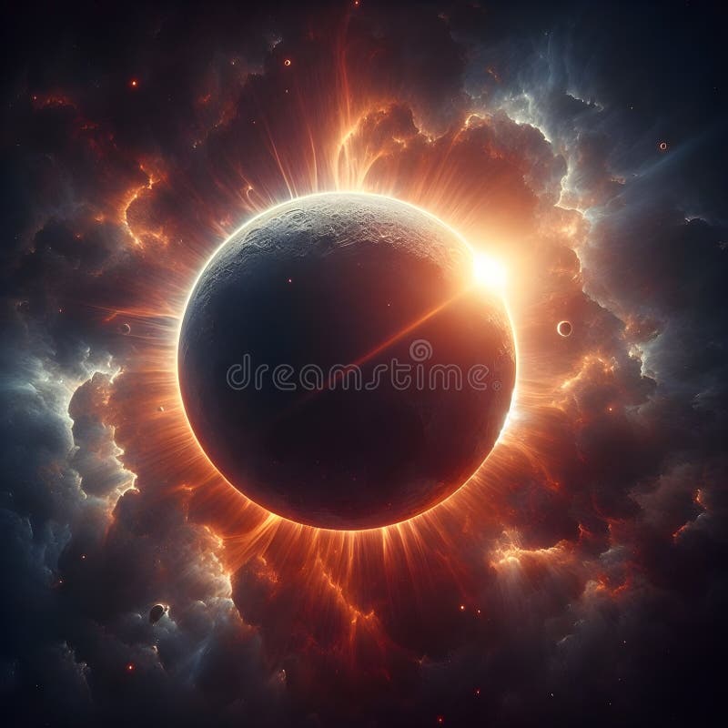 High Resolution Image of Solar Eclipse Epic. Stock Illustration ...
