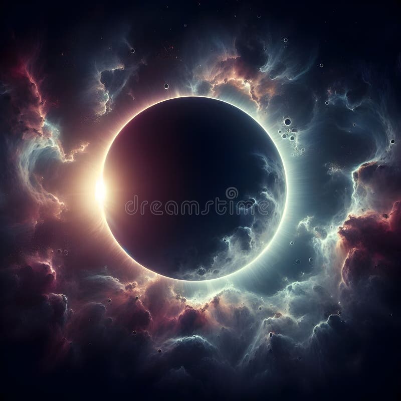 High Resolution Image of Solar Eclipse Epic. Stock Illustration ...