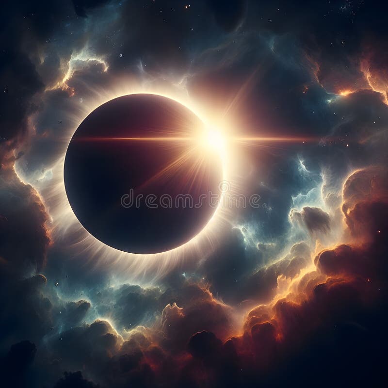 High Resolution Image of Solar Eclipse Epic. Stock Illustration ...