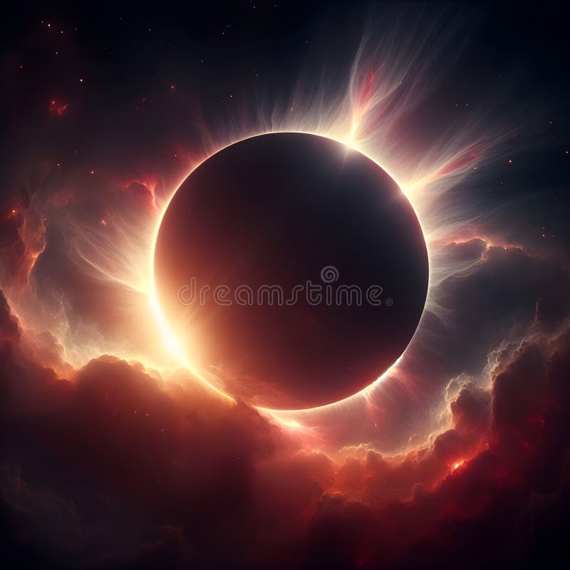 High Resolution Image of Solar Eclipse Epic. Stock Illustration ...