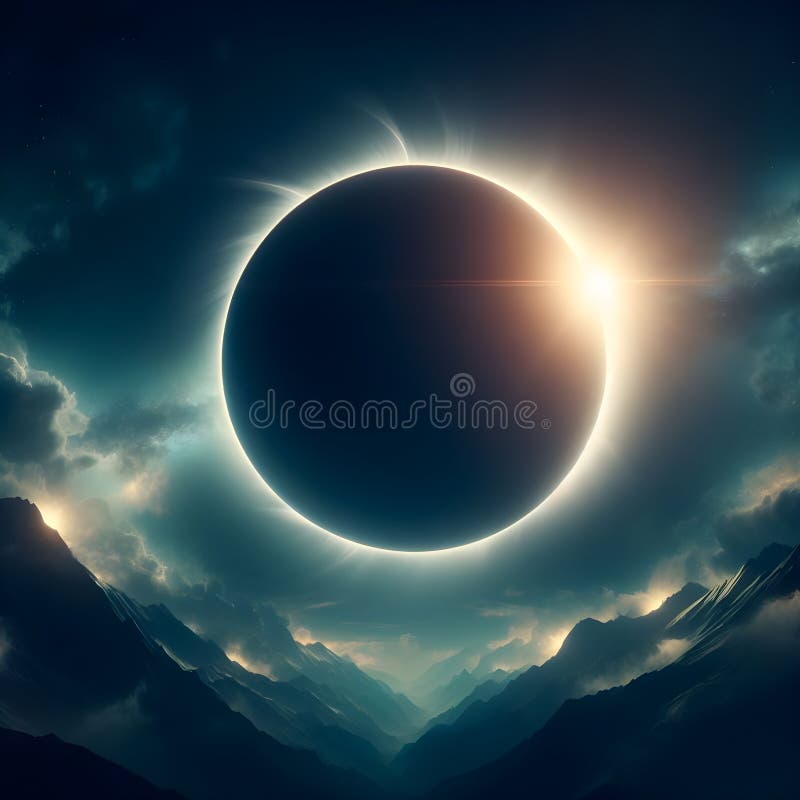 High Resolution Image of Solar Eclipse Epic. Stock Illustration ...