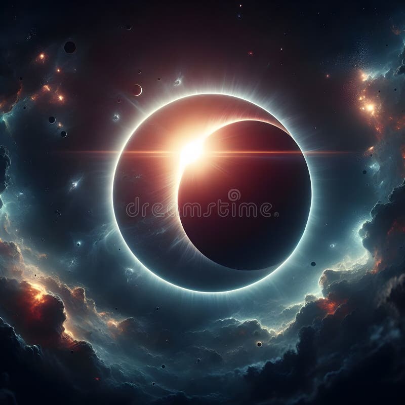High Resolution Image of Solar Eclipse Epic. Stock Illustration ...