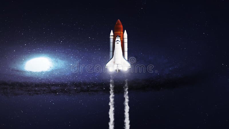 High Resolution Image of Space Shuttle Taking Off Stock Photo - Image ...