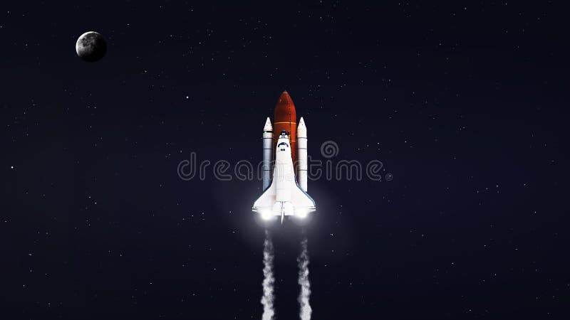 High Resolution Image of Space Shuttle Taking Off Stock Photo - Image ...