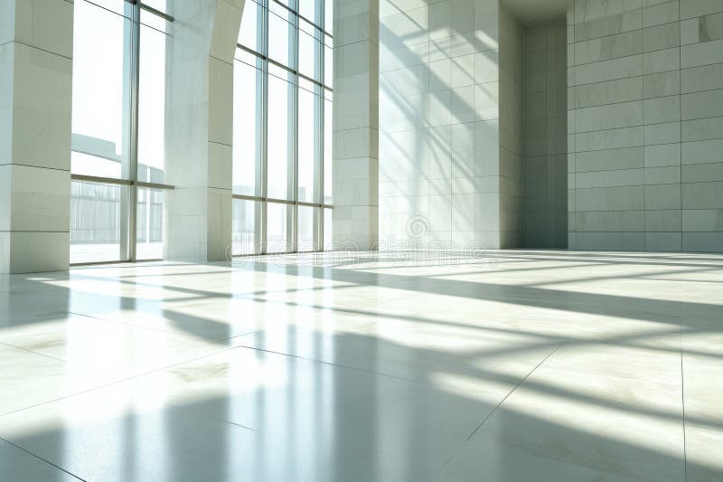 High Resolution Image of a Spacious Hall with a Wall Mockup Design ...