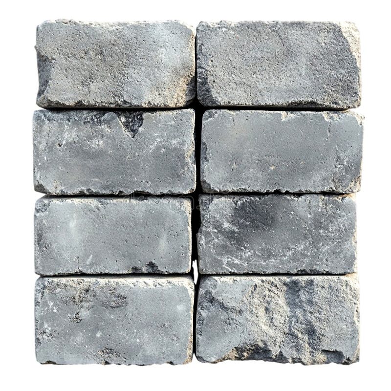 Grey Concrete Bricks Stacked Building Material Texture Wall Hard Stone ...