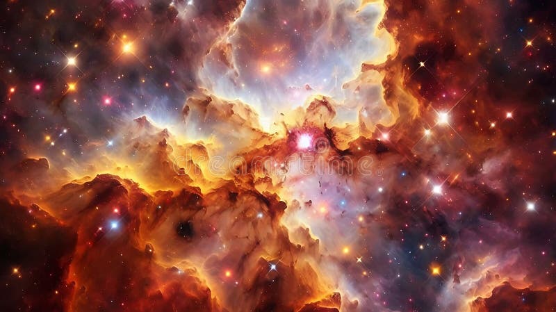 High-resolution Image of a Star-forming Region in Space, Showcasing a ...
