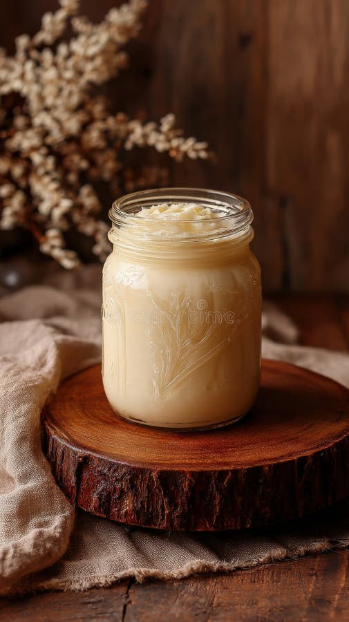 A Stunning Image of Studio Shot of Beef Tallow in a Jar. Stock Image ...