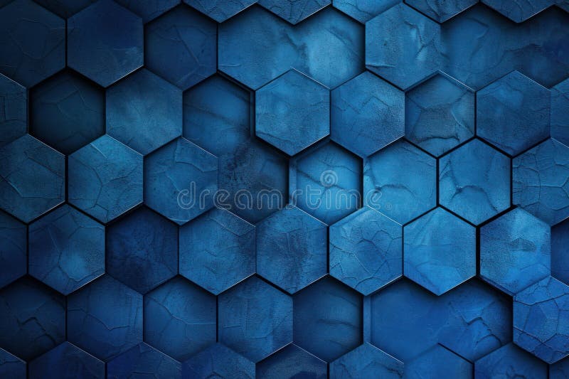 High-resolution Image of a Textured Blue Hexagonal Pattern for ...