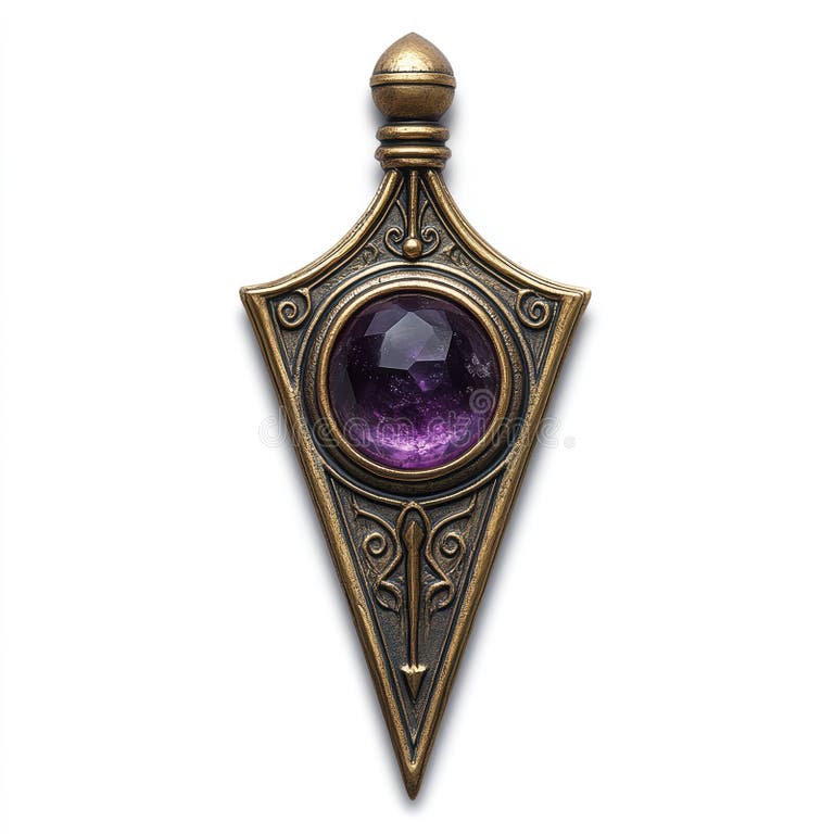 High-resolution Image of a Triangular Prism-shaped Pendant, Possibly ...