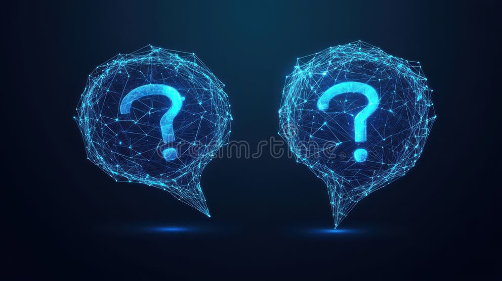 A Stunning Image of Two Dialogue Bubbles Chat with Question and Answer ...