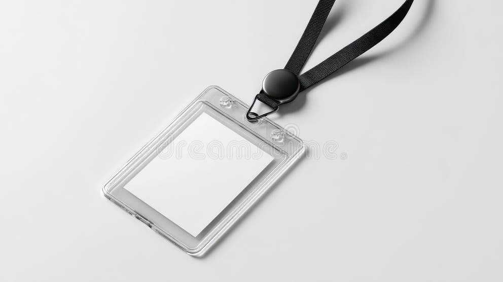 A 4K Photo of Vertical Blank Badge Mockup. Concept of Identification ...