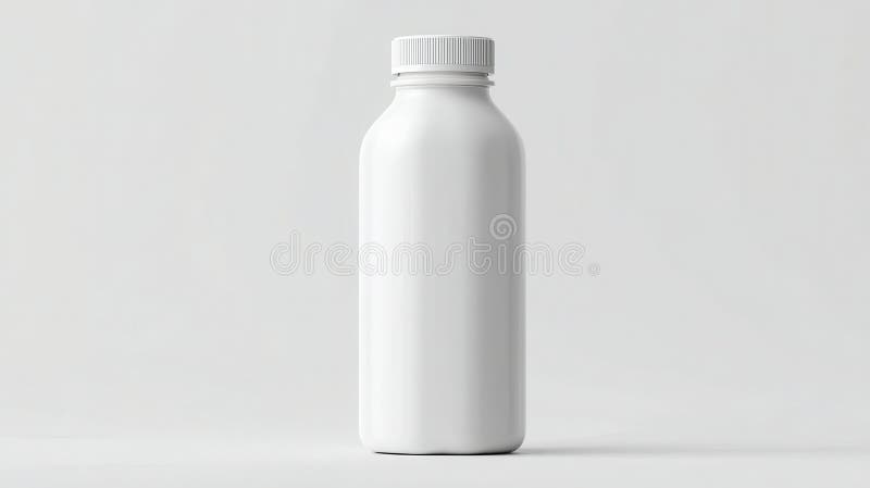 A Stunning Image of White Beverage Bottle Packaging for Mockup, Product ...