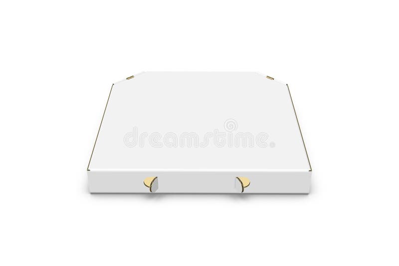 High Resolution Image White Pizza Box Template Isolated on White ...