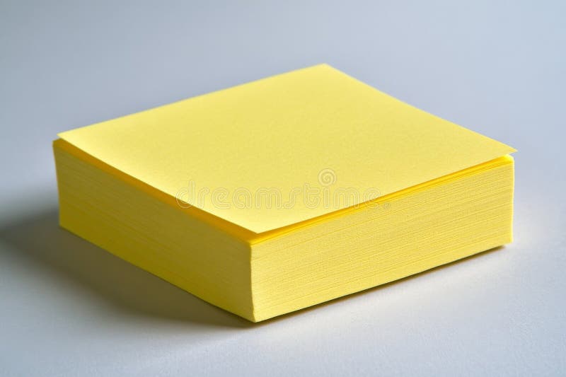 High-Resolution Image of a Yellow Sticky Note on a White Background ...