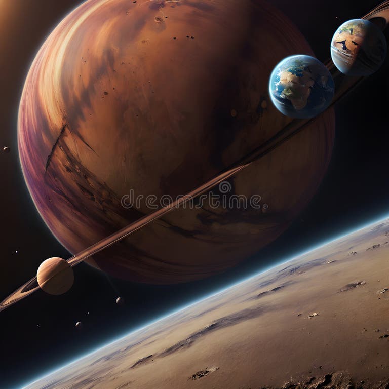 High Resolution Images Presents Creating Planets Stock Illustration ...