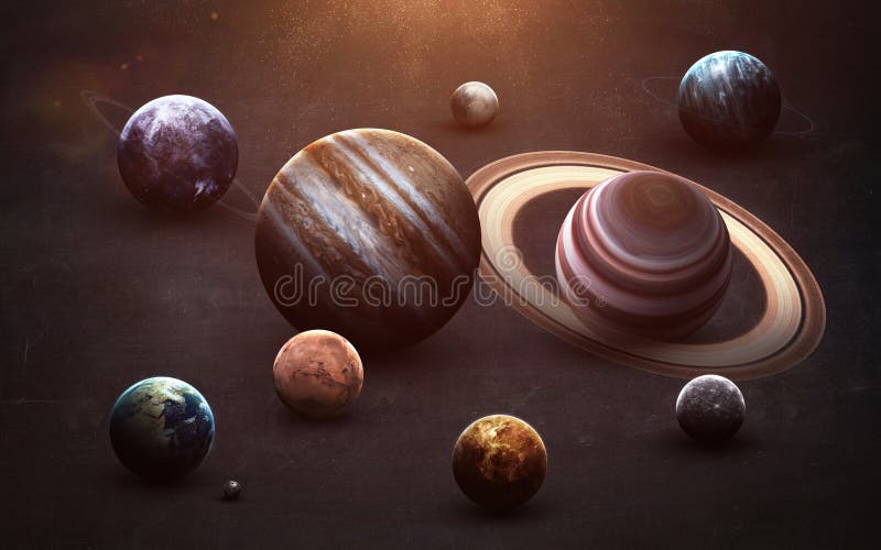 Planets of the Solar System on Chalkboard Stock Illustration ...