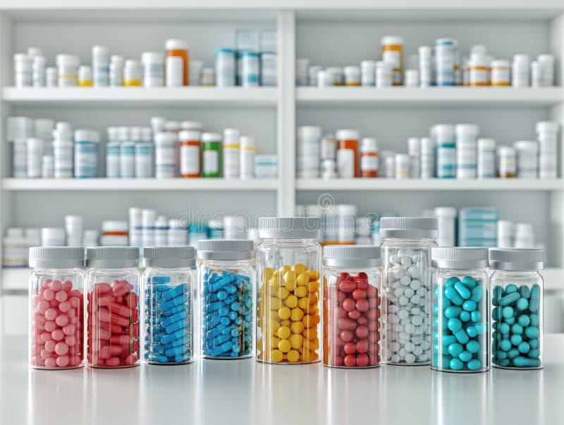 Automated Prescription Drug Production High-Tech Pharmaceutical Plant Robots Packaging ...