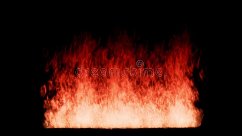 High Resolution Isolated Fire Animation Video on Black Background, 3d ...