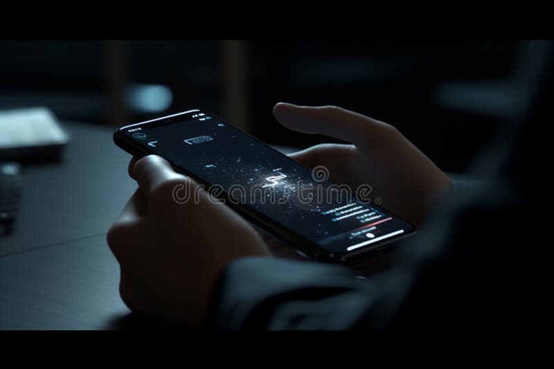 A Person Holding a Smartphone with the Word Smart on the Screen Stock ...