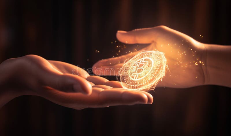 A Rocket Launcher in the Bitcoin Logo Represents Cryptocurrencies Stock ...