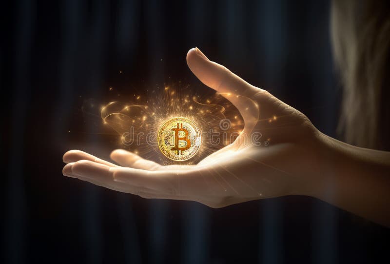 A Rocket Launcher in the Bitcoin Logo Represents Cryptocurrencies Stock ...