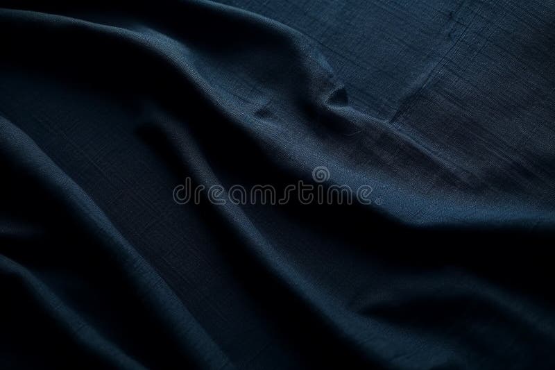 Texture of Crumpled Dark Blue Silk Fabric. Abstract Background. Stock Illustration ...
