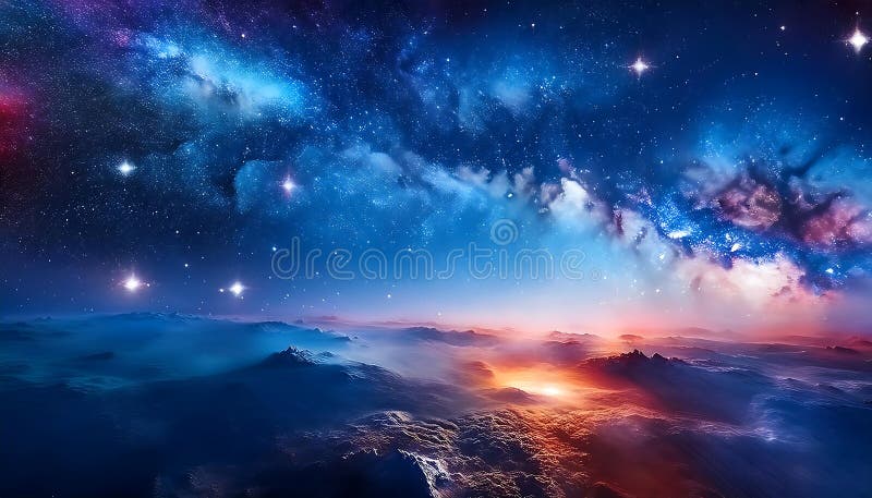 High-resolution 8k Science Background of a Colorful Nebula Cloud ...