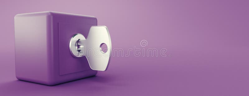 High Resolution. Key To the Violet Box Stock Illustration ...