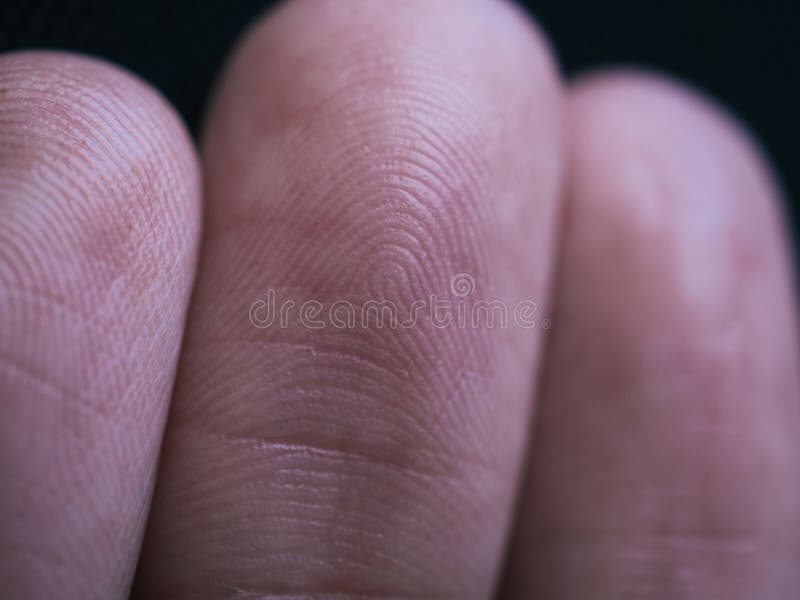 Fingerprint from Close Up. Body Care Concept Stock Image - Image of ...