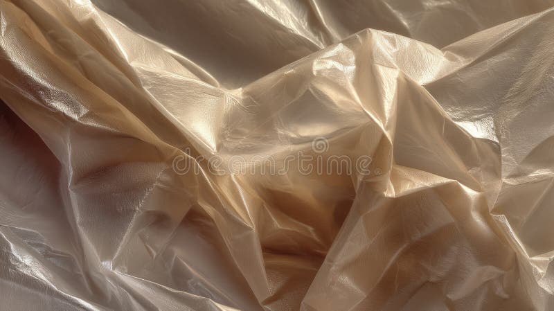 High-resolution Macro of Wrinkled Plastic Wrap with Folds and ...