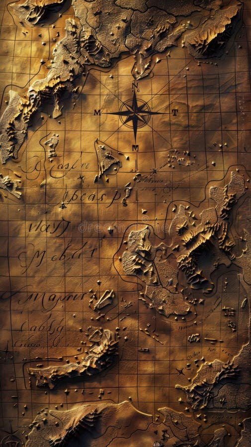 Intricate Cartography. Detailed Map Background for Wallpaper Stock ...