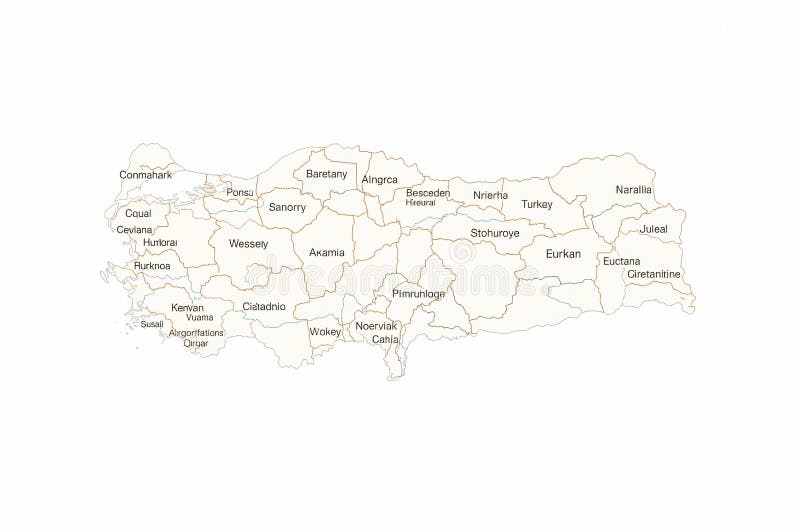 Detailed Turkey Administrative Map Stock Illustrations – 515 Detailed ...