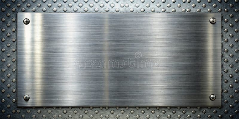 High-Resolution Metal Plate Steel Background Stock Illustration ...