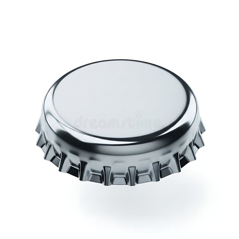 High-Resolution Metallic Bottle Cap Mockup with Blank Surface Stock ...