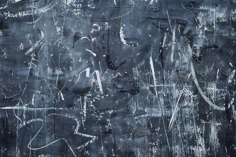 Metallic Grey Texture with Scratches and Graffiti Stock Illustration ...