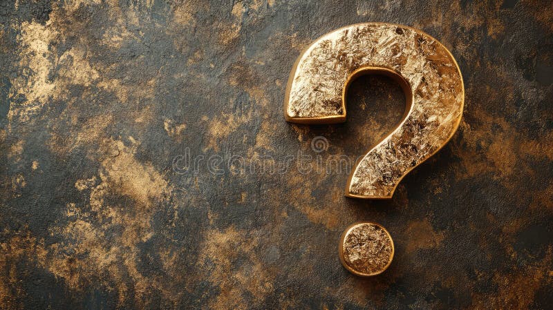 High-Resolution Metallic Question Mark on a Neutral Background Stock ...
