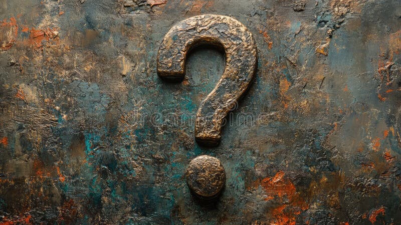 High-Resolution Metallic Question Mark on a Neutral Background Stock ...