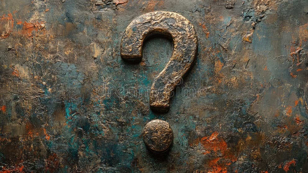 High-Resolution Metallic Question Mark on a Neutral Background Stock ...