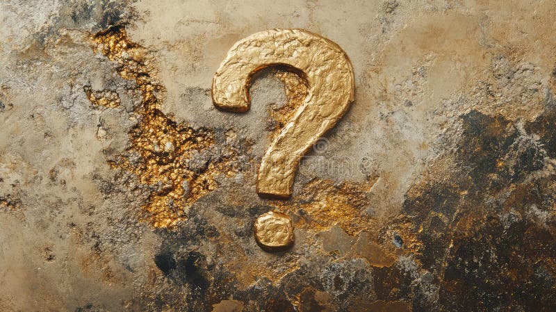 High-Resolution Metallic Question Mark on a Neutral Background Stock ...