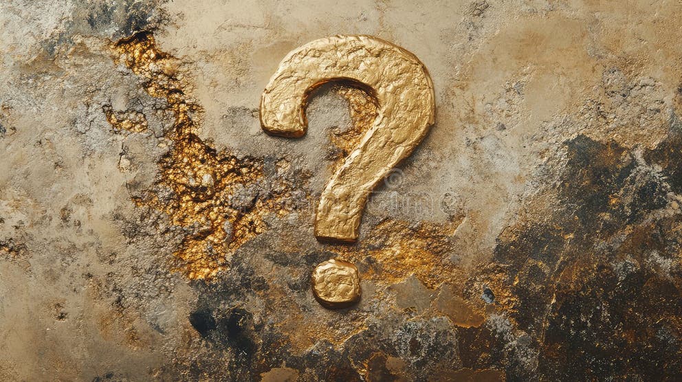 High-Resolution Metallic Question Mark on a Neutral Background Stock ...
