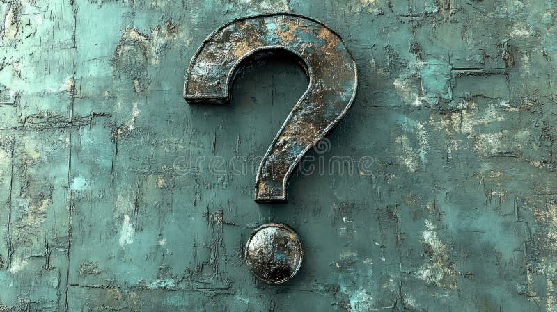 High-Resolution Metallic Question Mark on a Neutral Background Stock ...