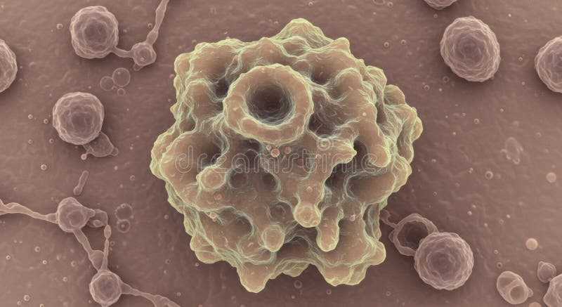 Microscopic View of Irregular Shaped Cell, Detailed Cellular Structure ...