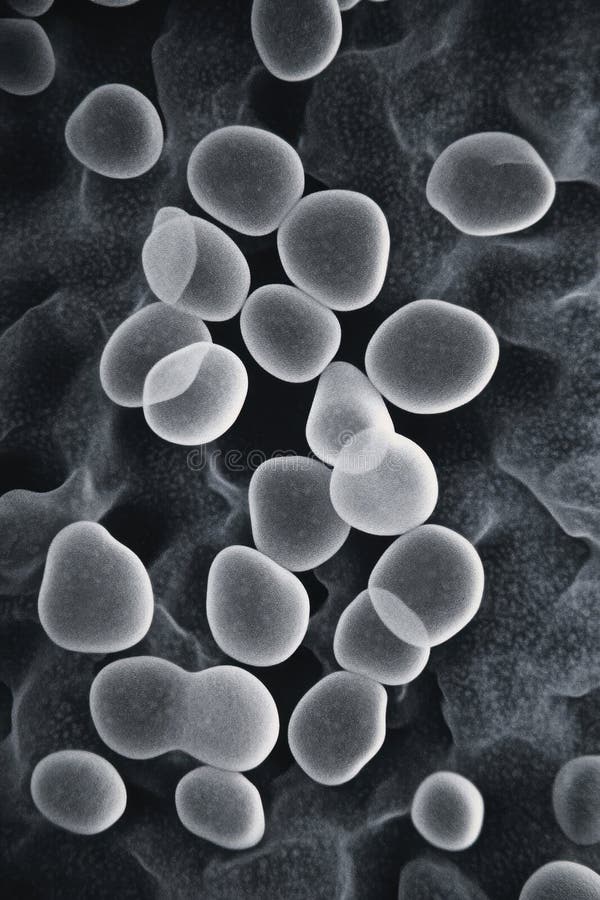 High-resolution Microscopic View of Yeast Cells in Monochrome Stock ... High-resolution Microscopic View of Yeast Cells in Monochrome Stock ...