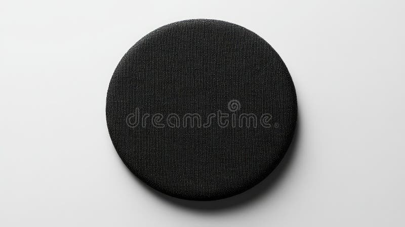 High-Resolution Mockup of a Standalone Rounded Embroidered Black Patch ...