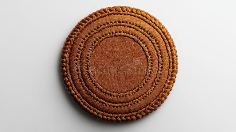 High-Resolution Mockup of a Standalone Rounded Embroidered Patch with ...