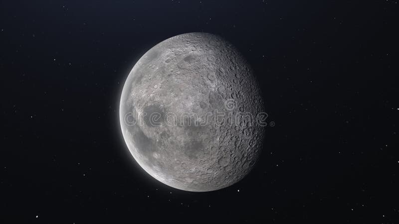 High Resolution the Moon View. Earth`s Natural Satellite from Space ...