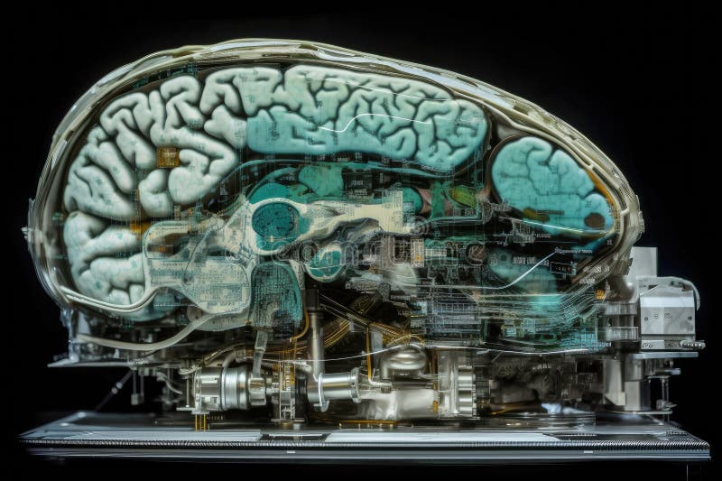 High-resolution Mri Scan of Brain, with Close-up View of Different ...