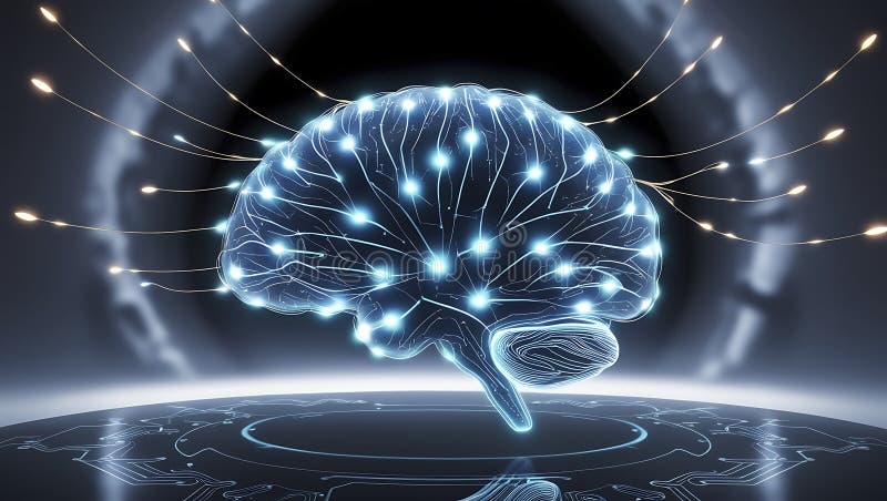 High-Resolution Neural Brain Network with Energetic Filaments Stock ...